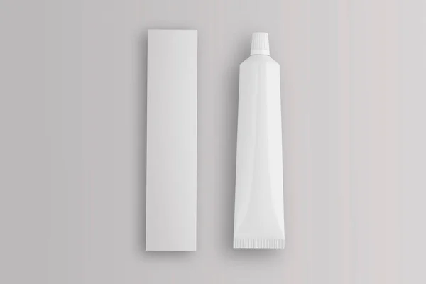 Blank Black White Cosmetic Long Tube Pack Cream Toothpaste Gel Stock ...