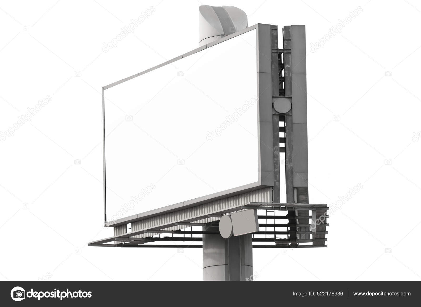 Leere Plakatmockup Mit Weißem Bildschirm Mock Isoliert Auf Weißem ...