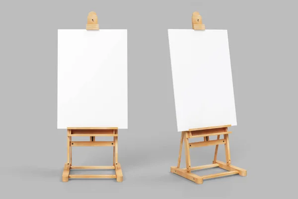 Tablero Caballete Con Maqueta Póster Blanco Blanco Aislado Caballete ...