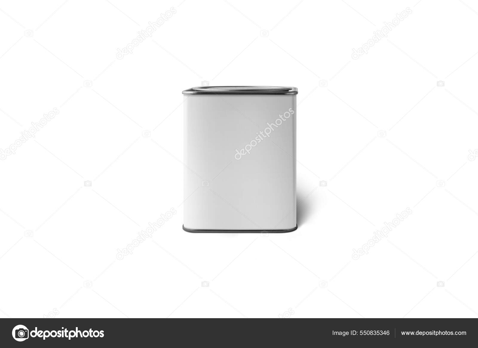 Blank Plain Tea Packaging Container Isolated White Background Metal ...