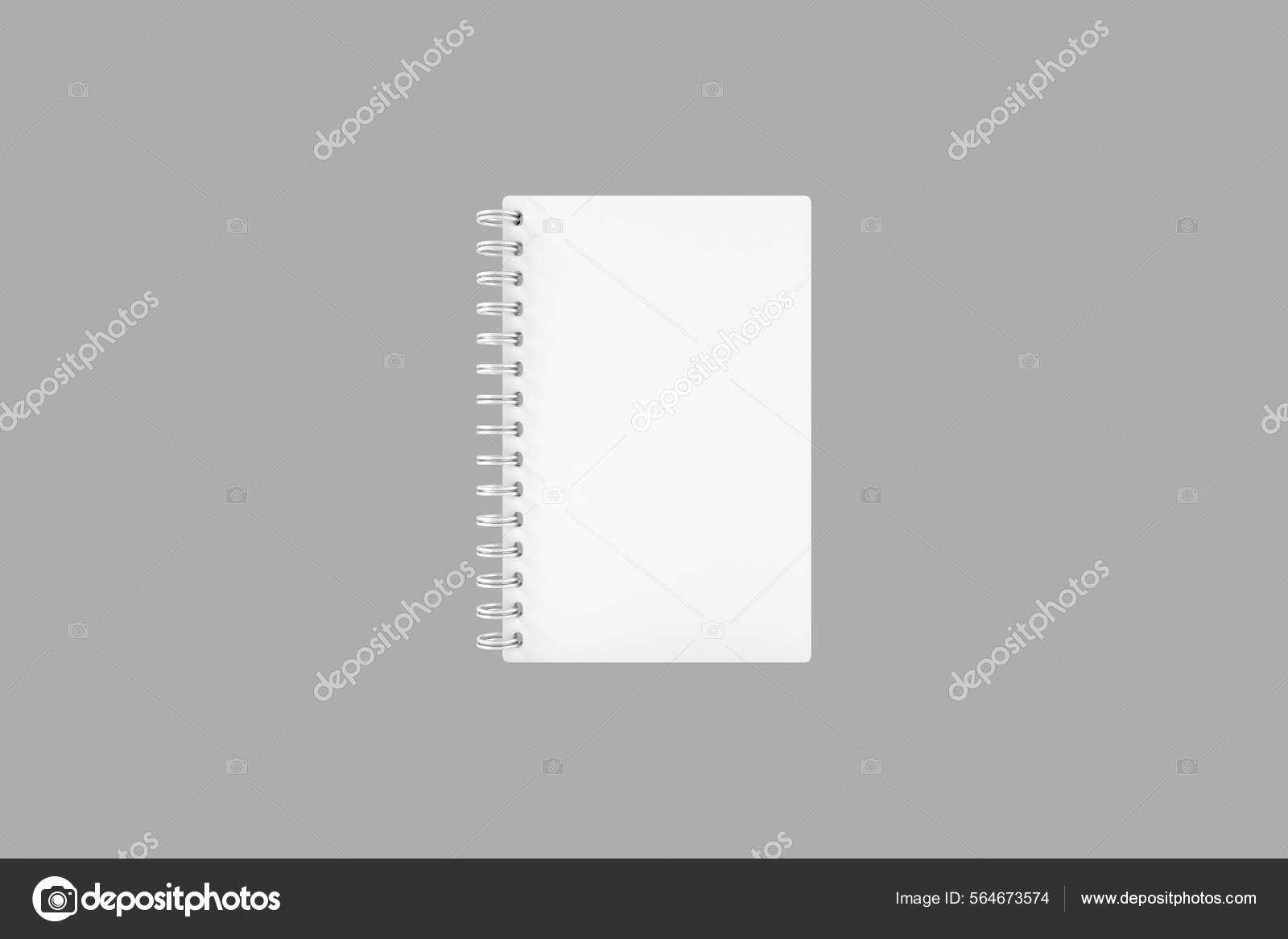 Blank White Notebook Spiral Edges Isolated Background Sketch Book ...