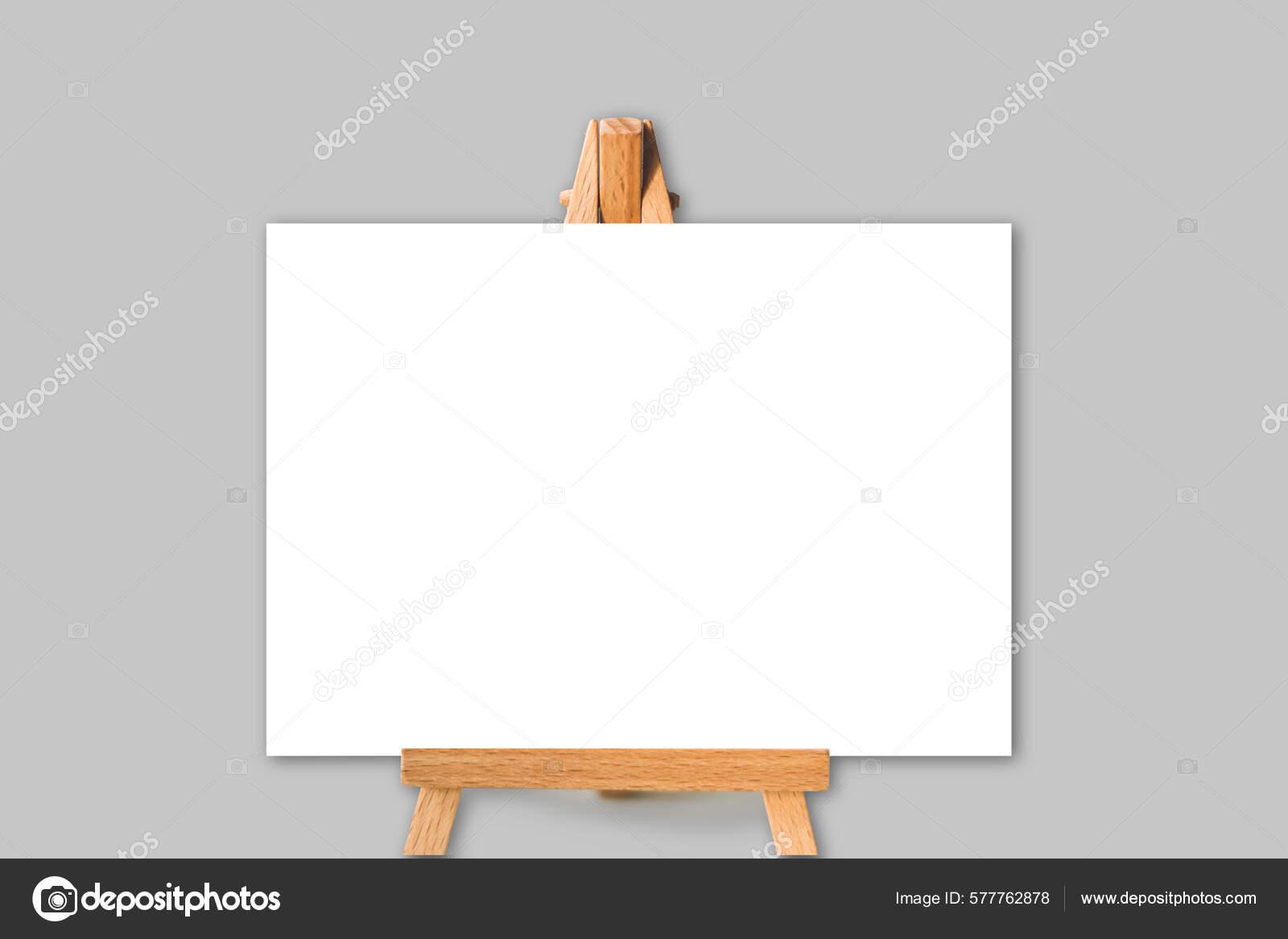 Tablero Caballete Con Maqueta Póster Blanco Blanco Aislado Caballete ...