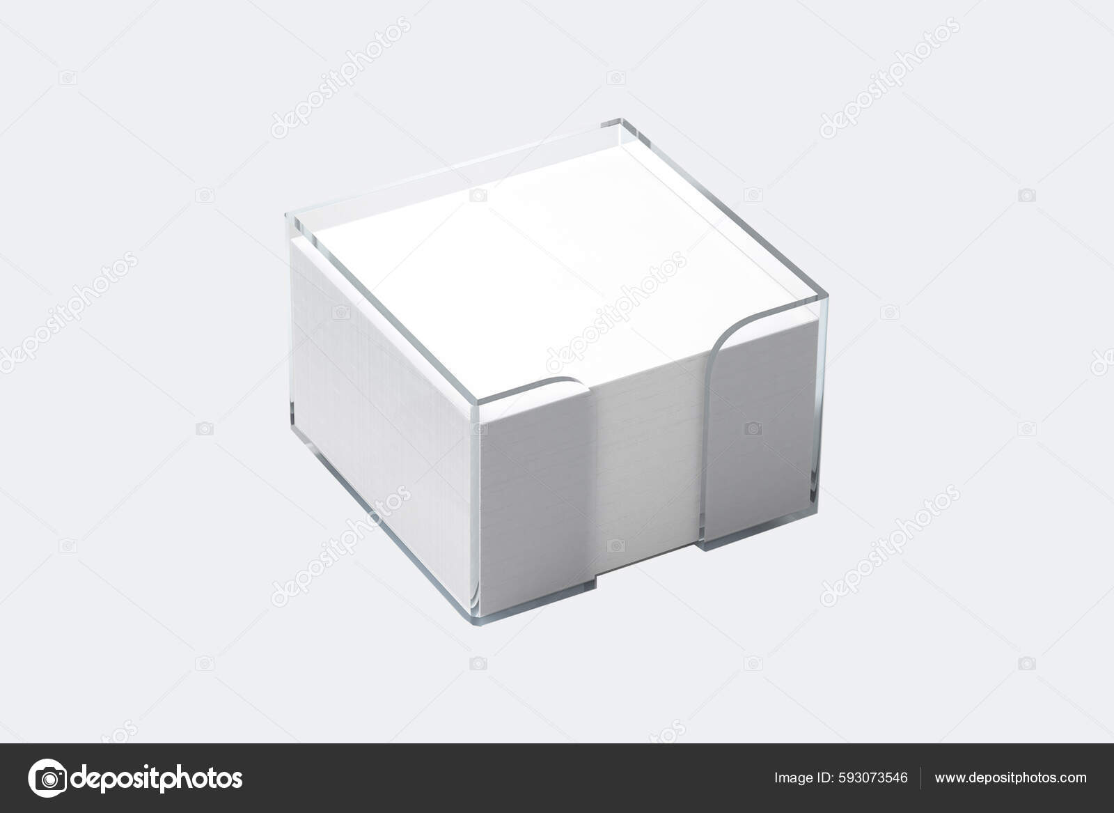 White Note Isolated Empty Cube Block Mockup Rendering Stock Photo by ...