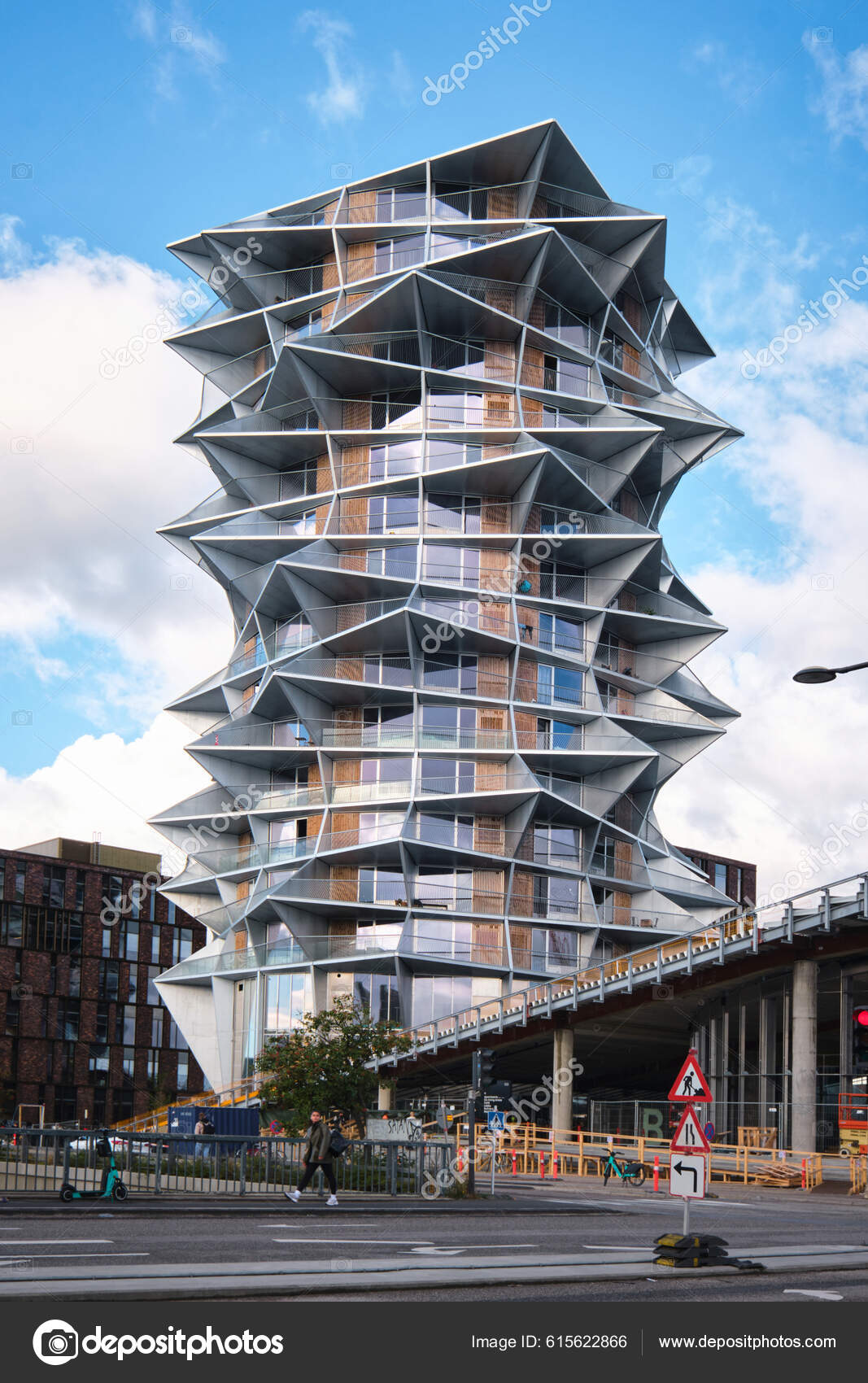 Copenhagen Denmark Sept 2022 Cactus Towers Its Triangular Balconies ...