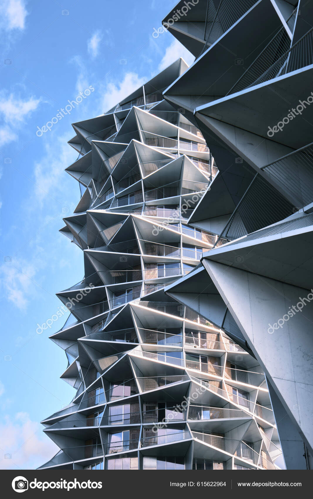 Copenhagen Denmark Sept 2022 Cactus Towers Its Triangular Balconies ...