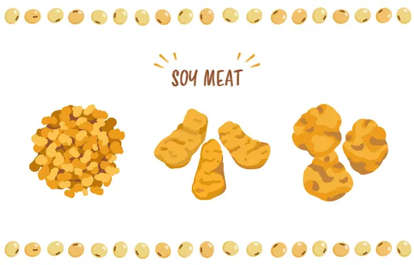 41 Dried soy meat Vector Images | Depositphotos