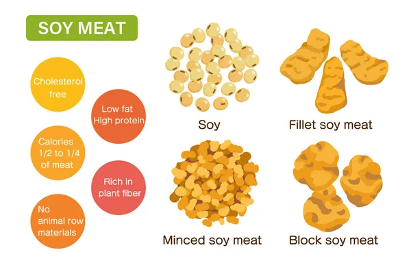 41 Dried soy meat Vector Images | Depositphotos