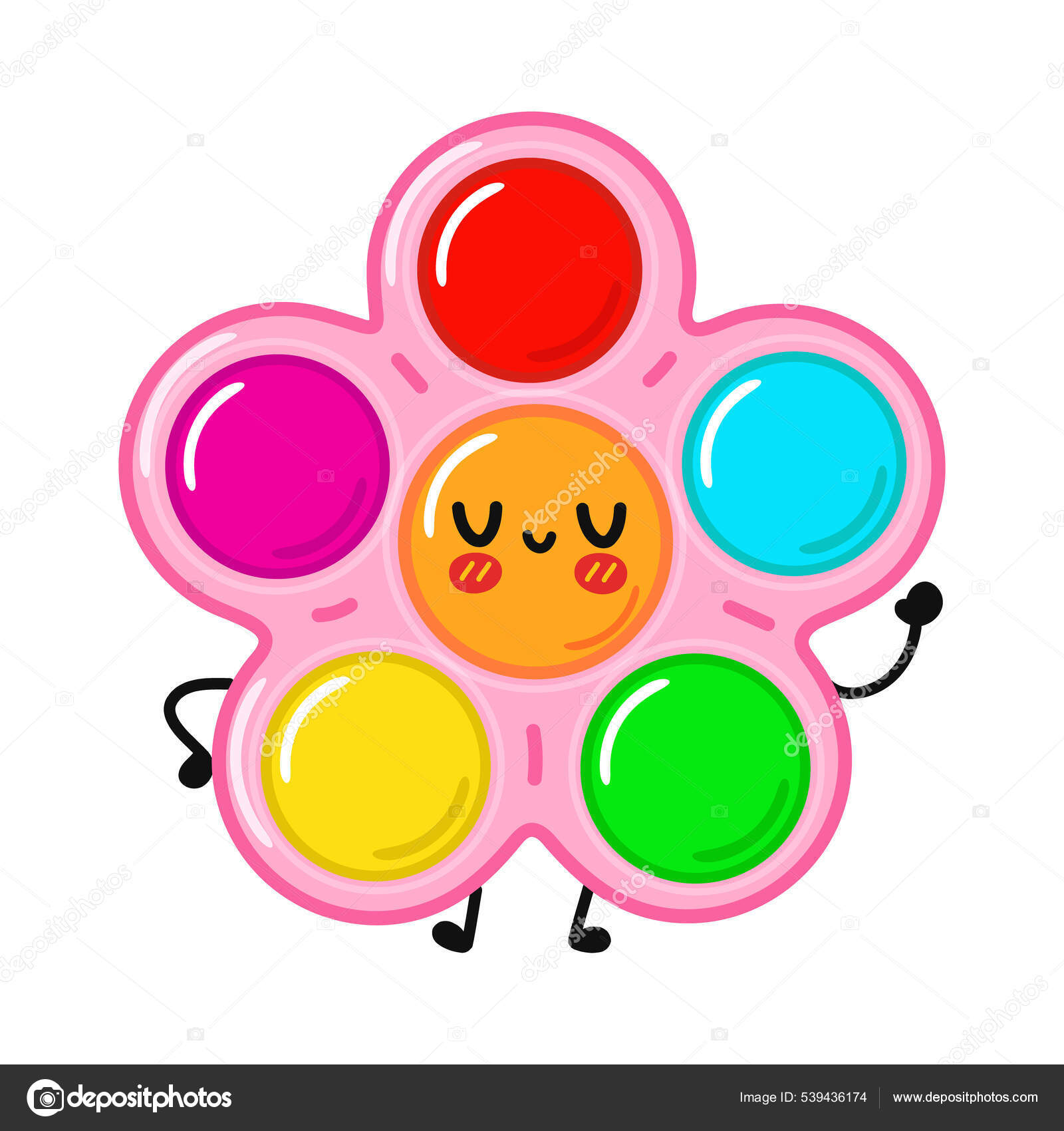 Cute Funny Simple Dimple Character Vector Hand Drawn Cartoon Kawaii ...