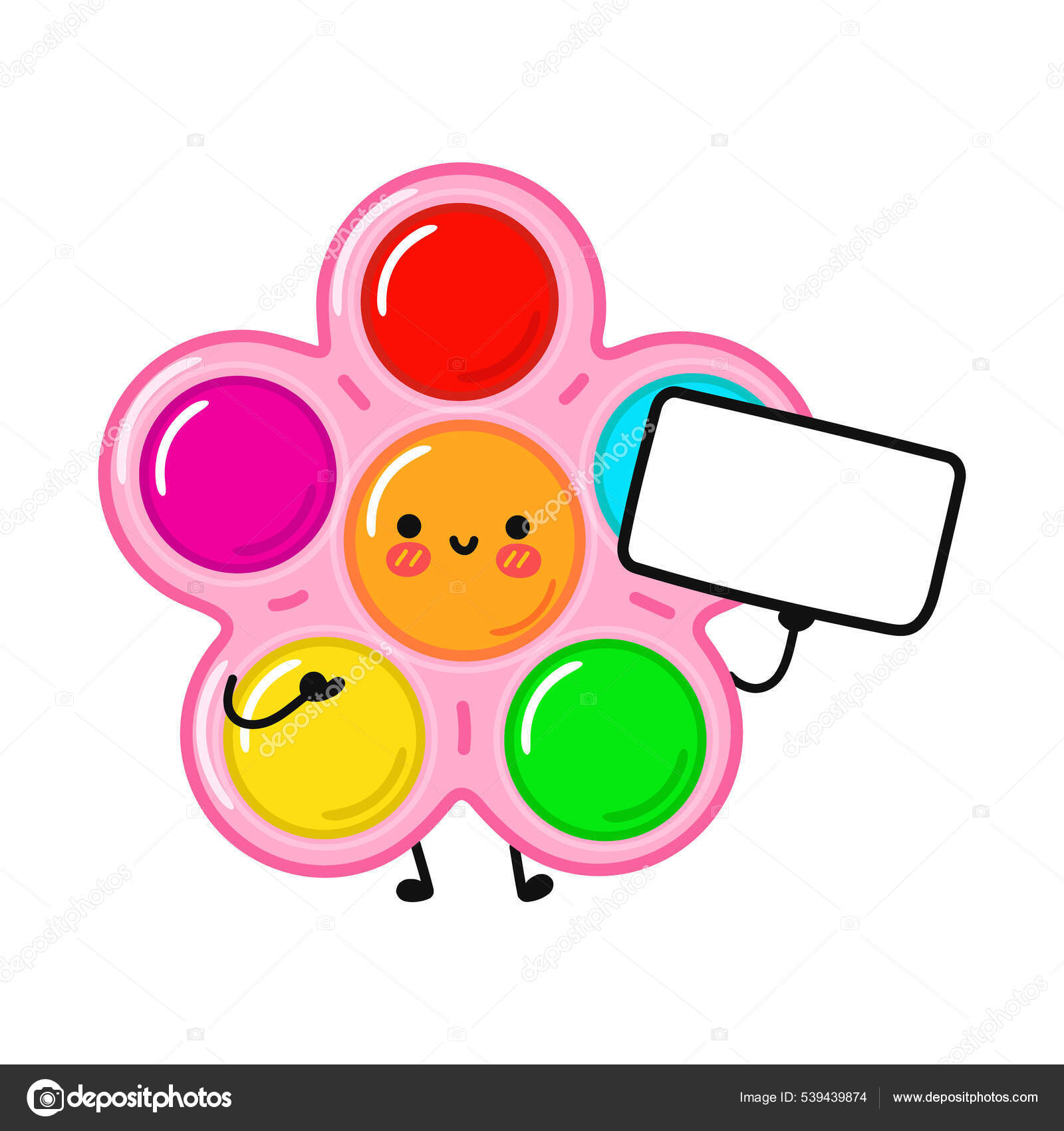 Cute Funny Simple Dimple Poster Vector Hand Drawn Cartoon Kawaii Stock ...