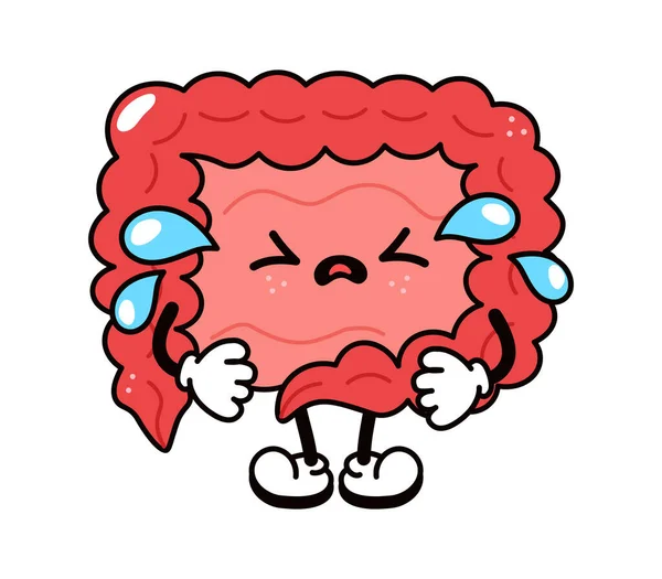 Cute angry sad gallbladder character. Vector hand drawn traditional ...