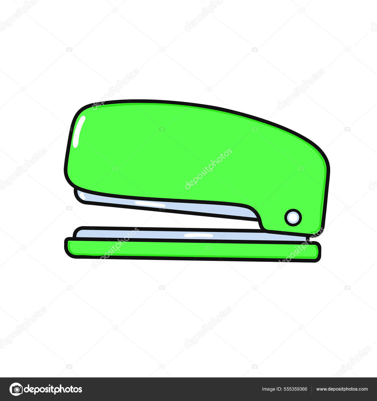 Cute Funny Stapler Character Vector Hand Drawn Cartoon Kawaii Character ...