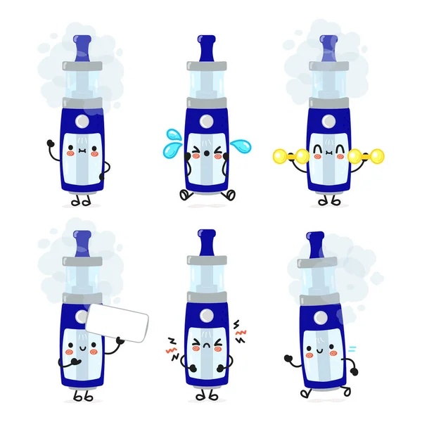 Cute Sad Vape Character Vector Hand Drawn Cartoon Kawaii Character ...