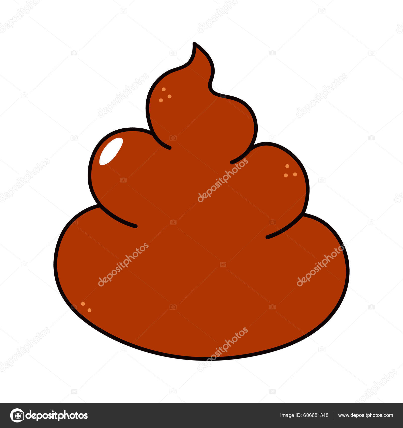 Lindo Personaje Divertido Caca Vector Dibujado Mano Tradicional Dibujos ...