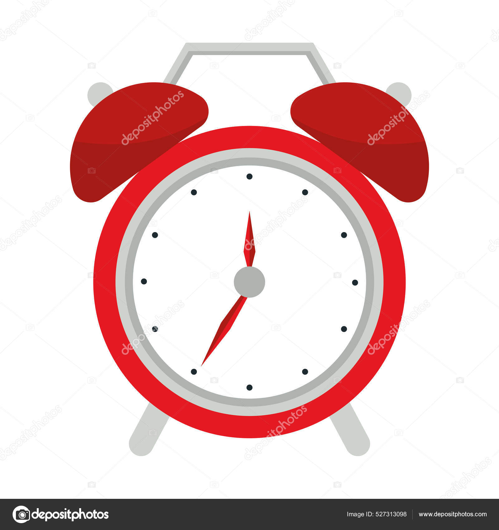 Red alarm clock Stock Vector by ©jemastock 527313098