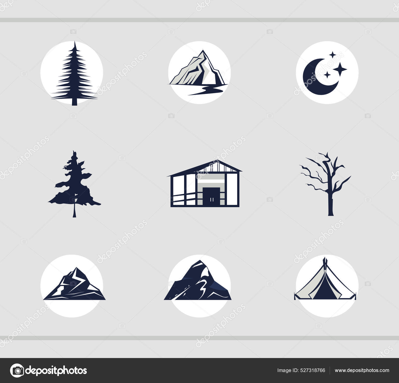 Nine double exposure icons Stock Vector by ©jemastock 527318766