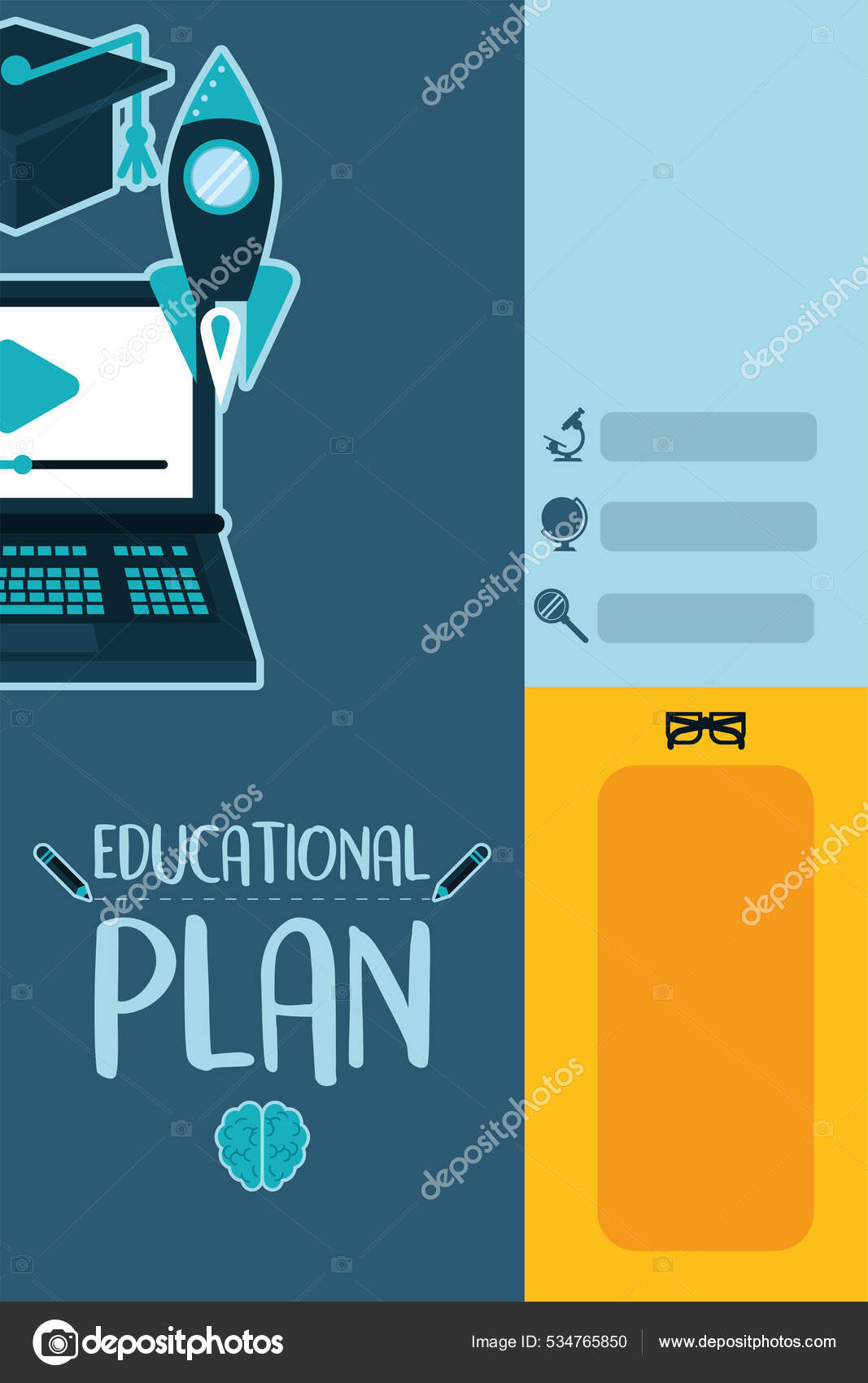 Educational plan template Stock Vector Image by ©jemastock #534765850