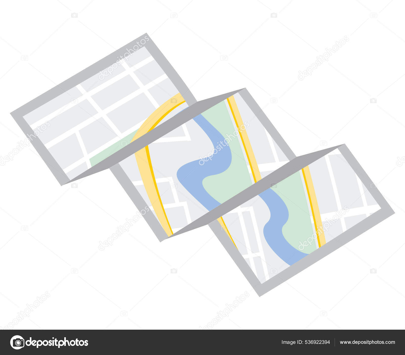 Paper guide map Stock Illustration by ©jemastock #536922394