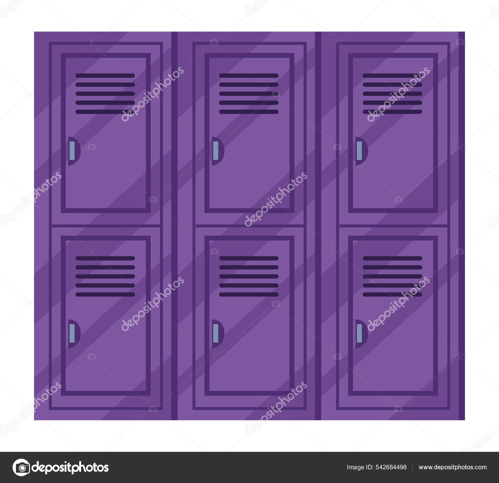 School purple lockers Stock Vector Image by ©jemastock #542684498