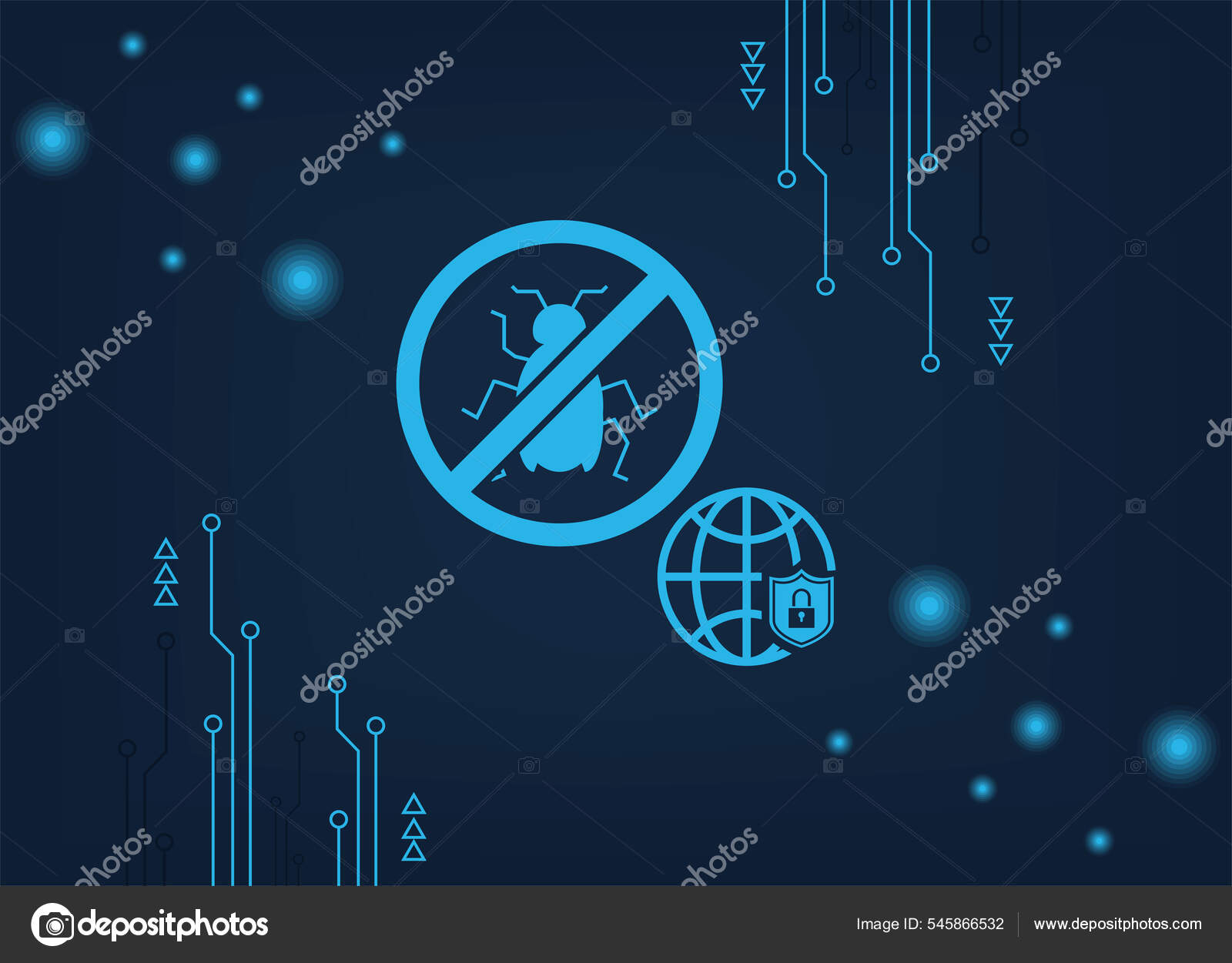 Cyber security antivirus poster Stock Vector by ©jemastock 545866532