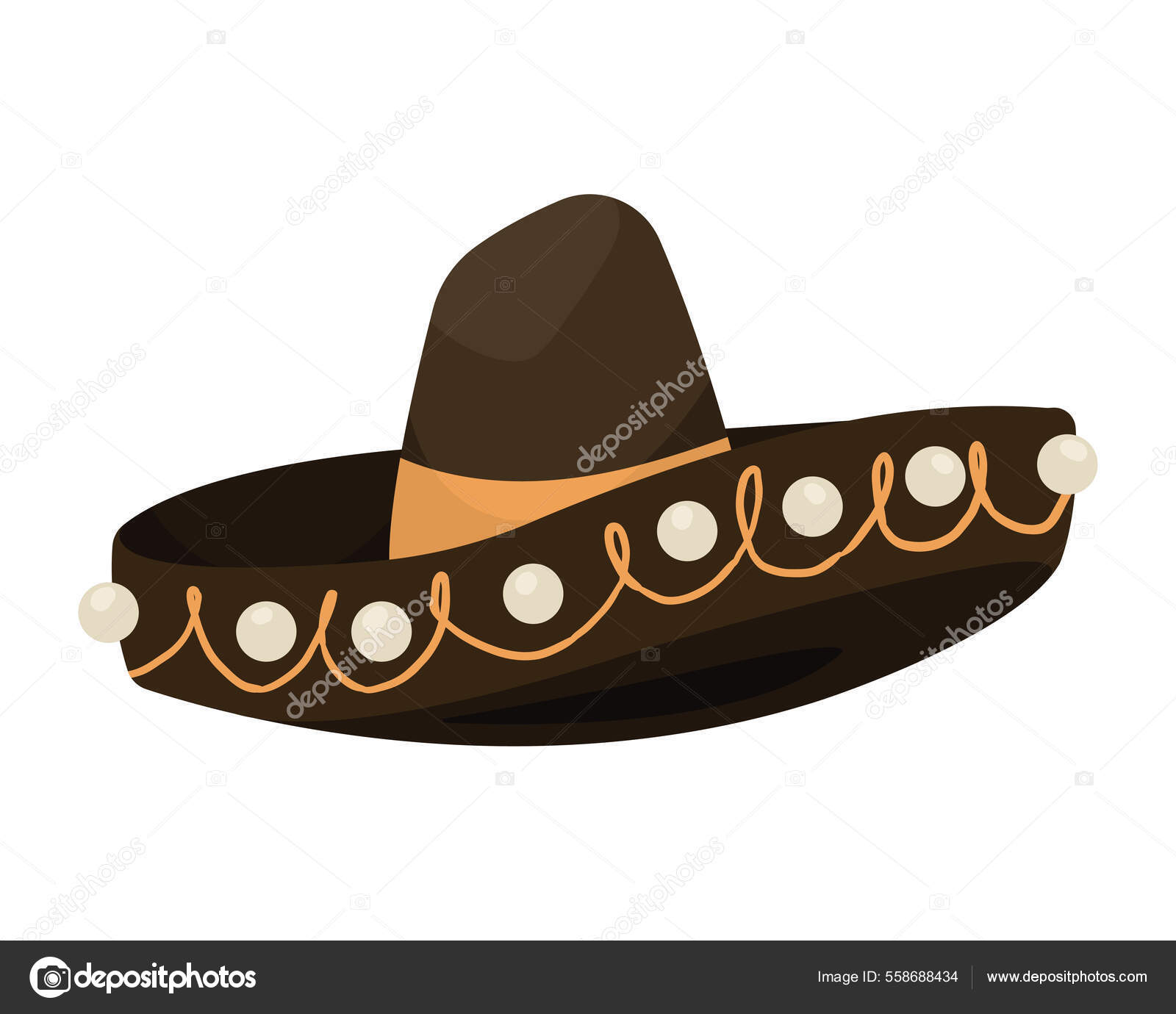 Mexican mariachi hat Stock Vector by ©jemastock 558688434