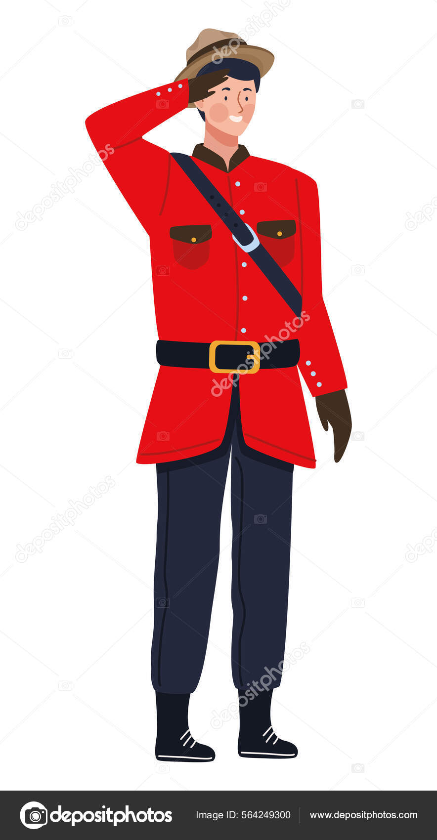 Canadian Soldier Saluting Cartoon