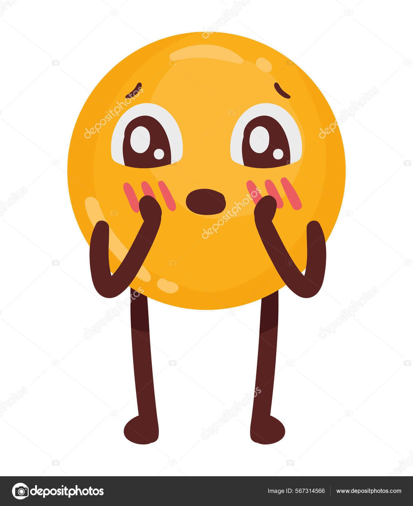 Yello emoji screaming character Vector de stock por ©jemastock 567314566