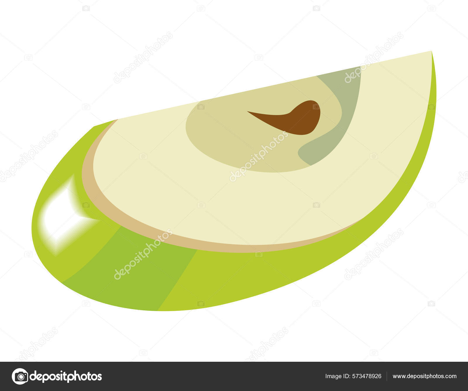 Fresh apple portion fruit Stock Vector Image by ©jemastock #573478926
