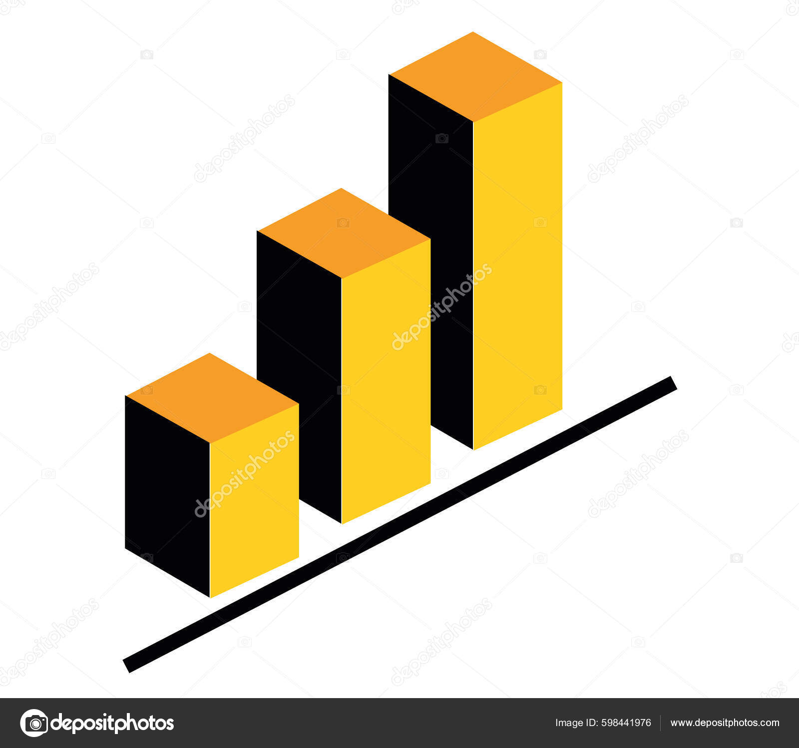 Isometric Statistics Bars Infographic Icon Stock Vector Image by ©jemastock #598441976