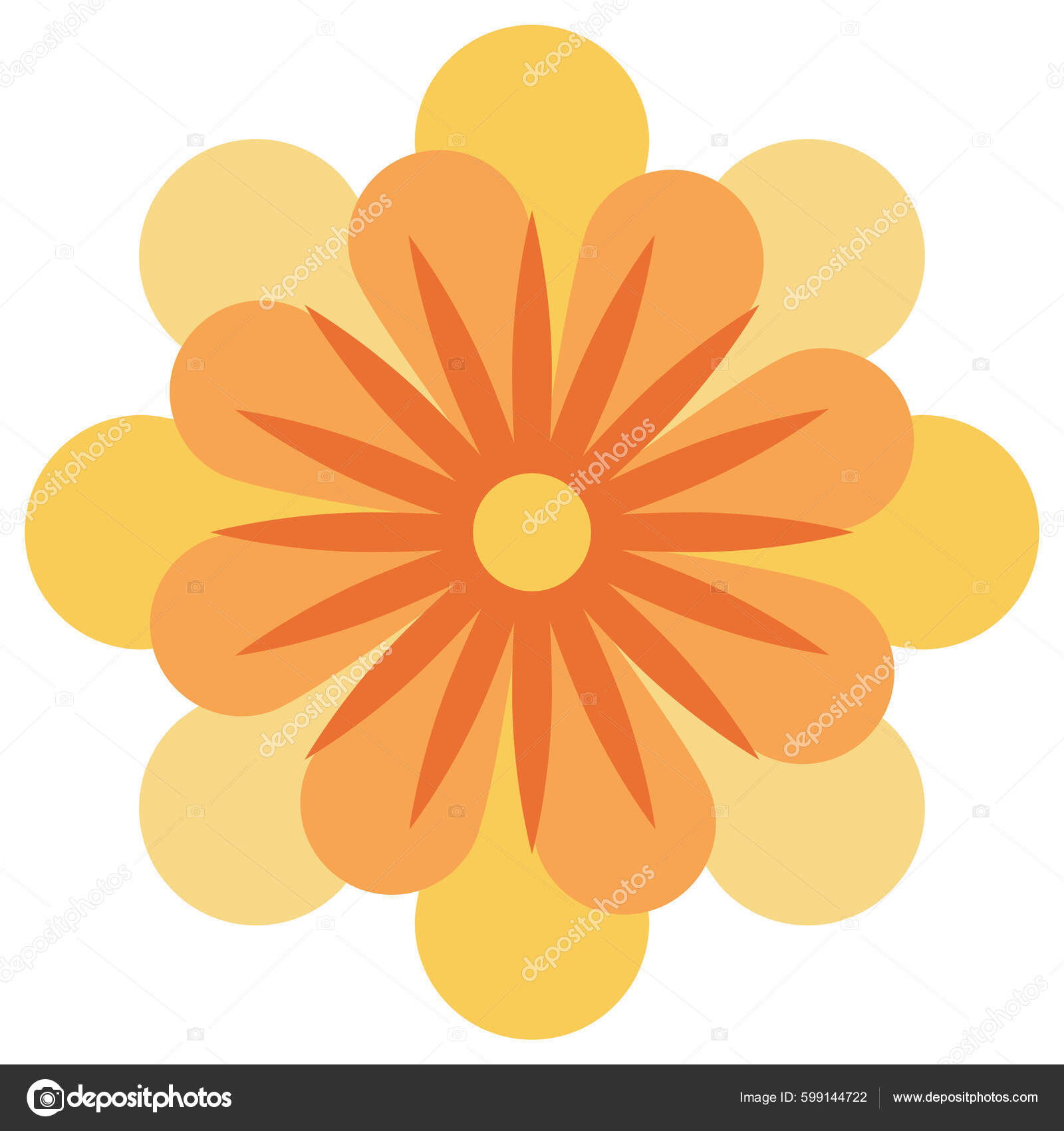 Golden Asian Flower Decoration Icon Stock Vector by ©jemastock 599144722