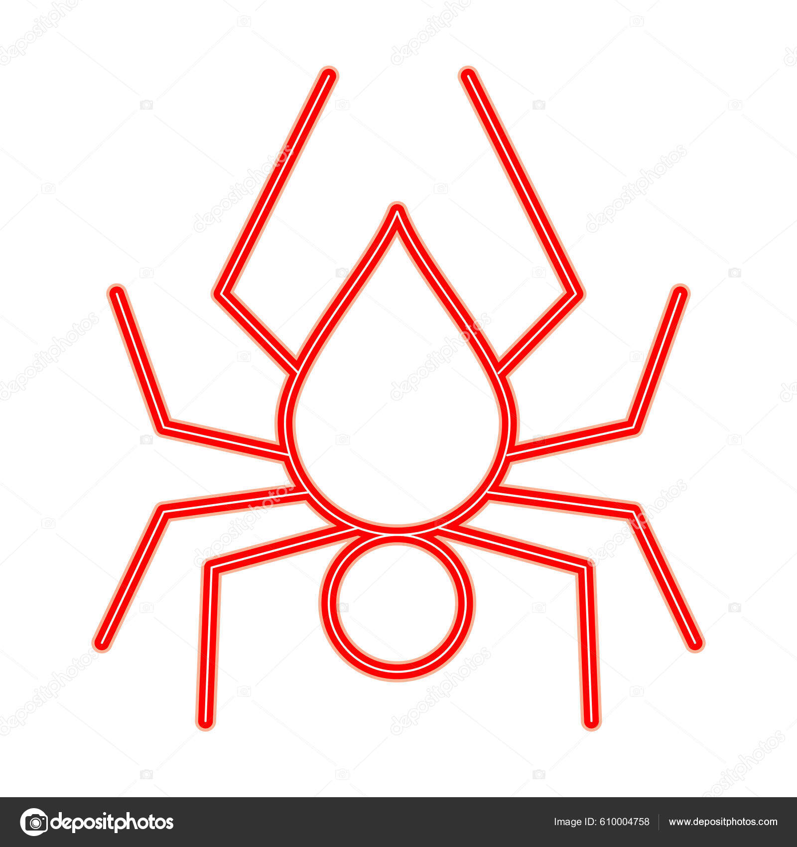 Halloween Spider Neon Light Icon Stock Vector by ©jemastock 610004758
