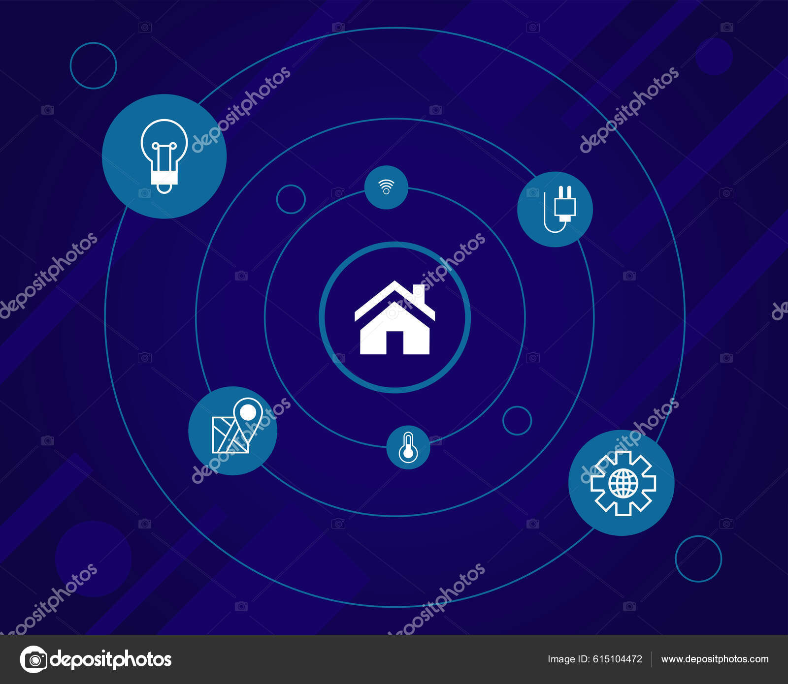 Smarthome Tech Menu Services Background Stock Vector Image by ...