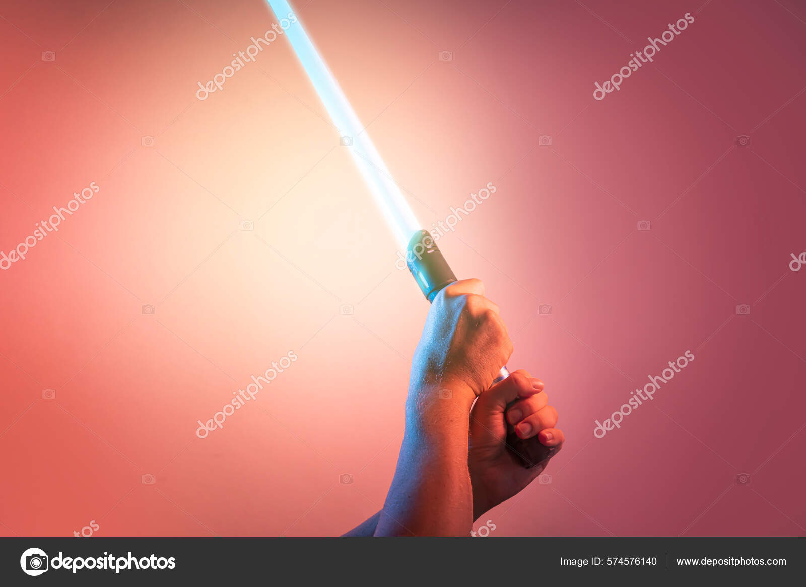 Fantastic Laser Sword Lightsaber Hands Man Stock Photo by ©DenisSmile ...