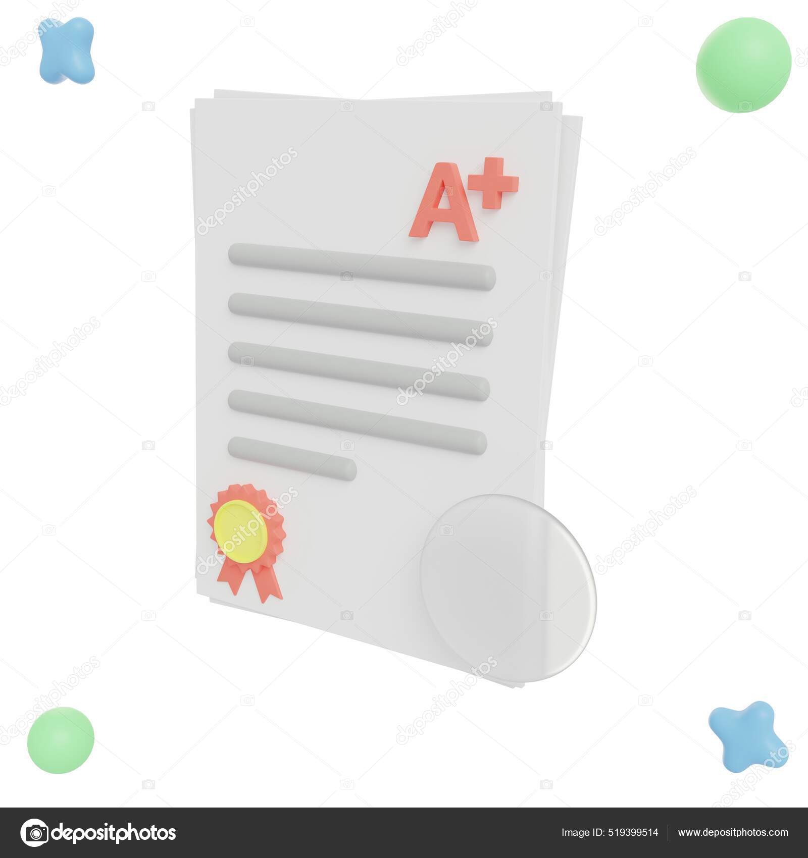 Exam Result School Icon Illustration Pack Stock Photo by ©fuwa 519399514