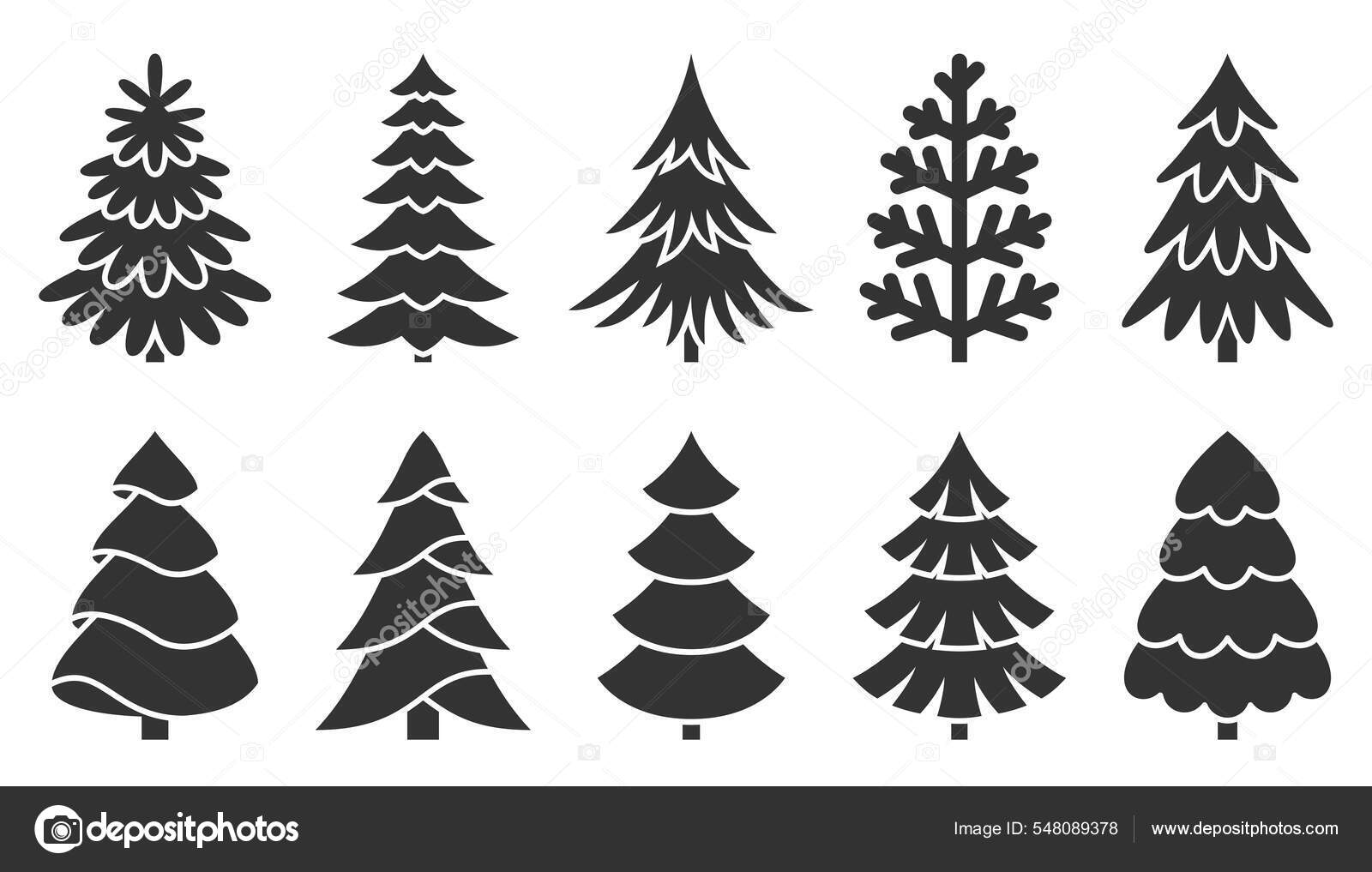 Silueta De árbol De Navidad Simple