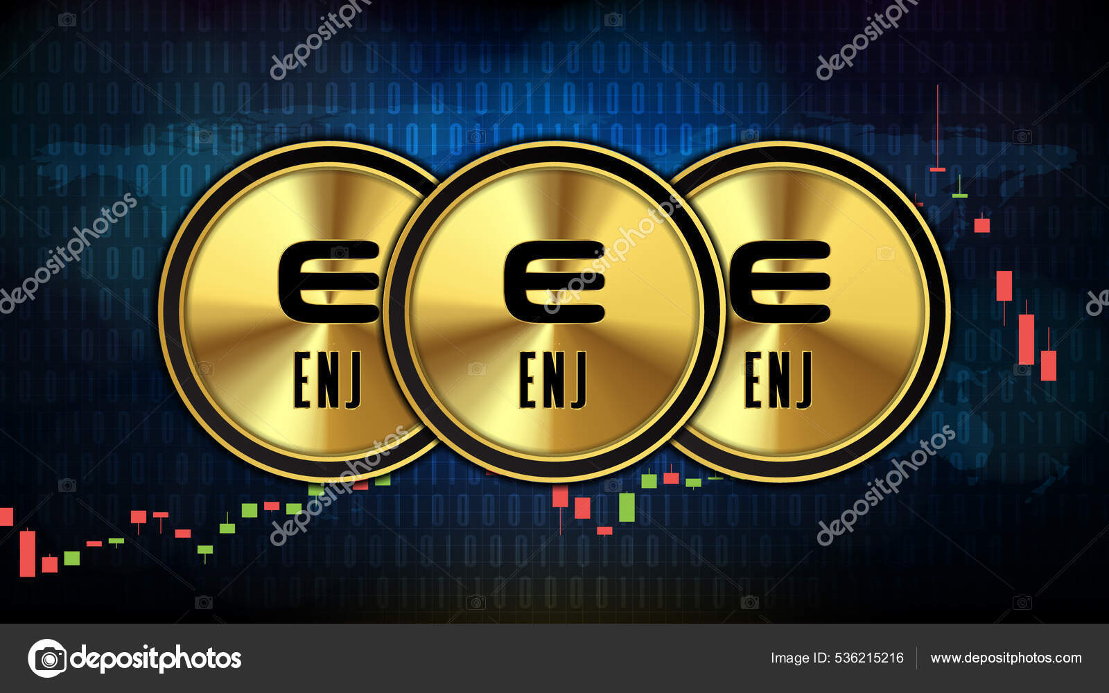 Abstract Futuristic Technology Background Enjin Coin Enj Price Graph Chart Stock Vector by ...