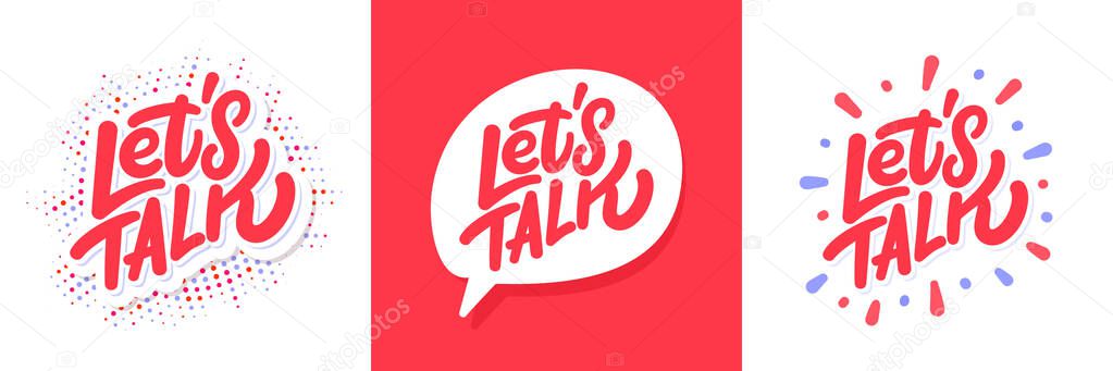 291 Lets talk Vector Images, Lets talk Illustrations | Depositphotos