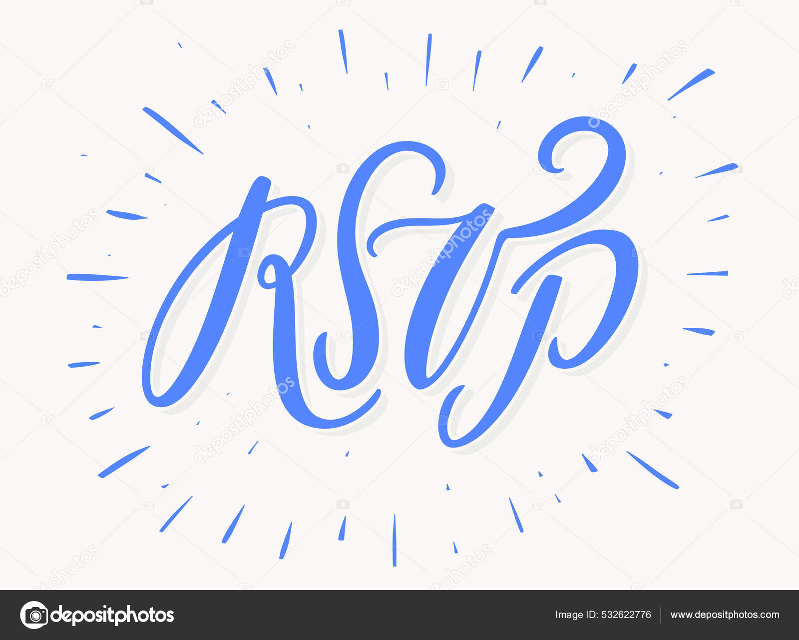 RSVP. Vector handwritten lettering card. Stock Vector by ©alexgorka ...