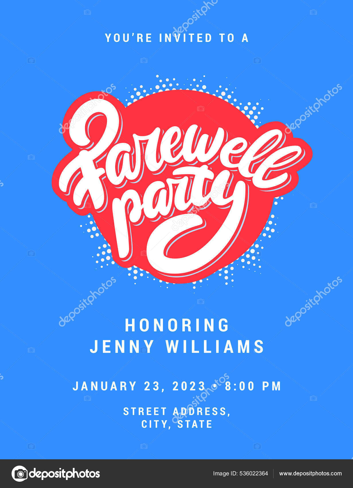 Farewell party. Vector lettering invitation. Stock Vector Image by ...