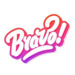 Bravo Poster Neon Style Bravo Neon Signs Greeting Card Invitation Stock ...