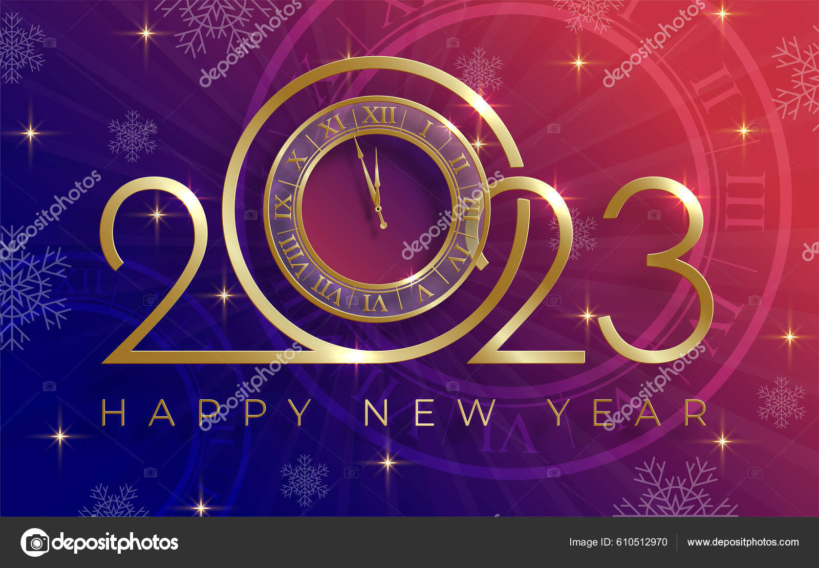 Happy New Year 2023 Festive Pattern Christmas Balls Snowflakes Concept ...