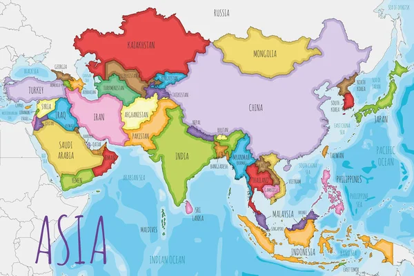 100,000 Mappa politica asia Vector Images | Depositphotos