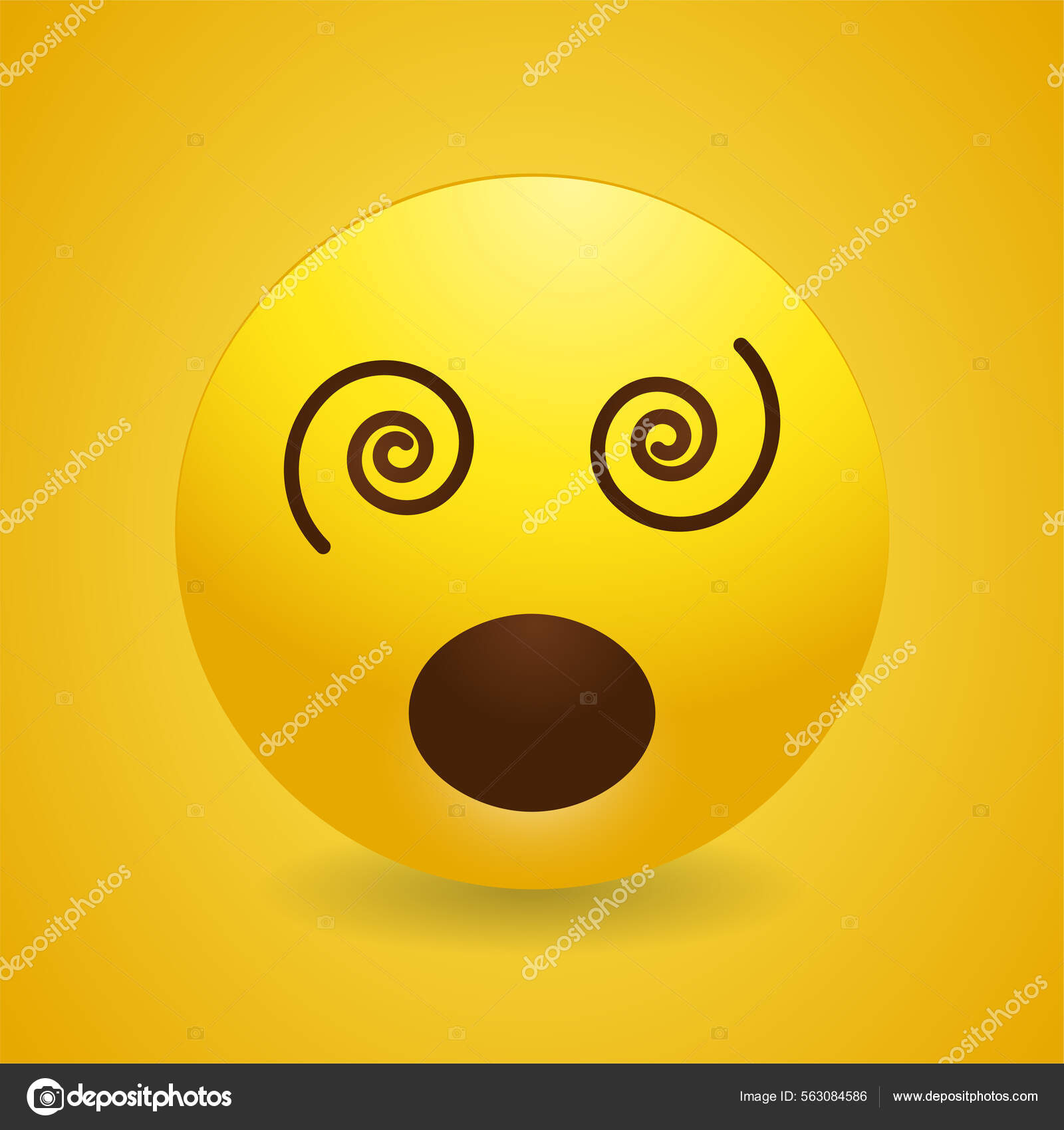 Shochked Emoji Stylized Cartoon Face Stock Vector Image by ©elchinarts ...