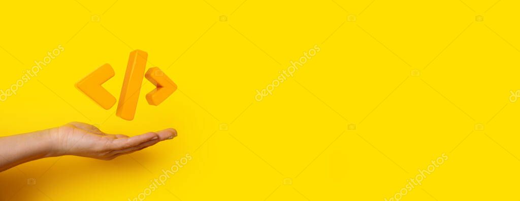 Programaci n 3d icono de c digo de renderizado. C digo de programaci n ...