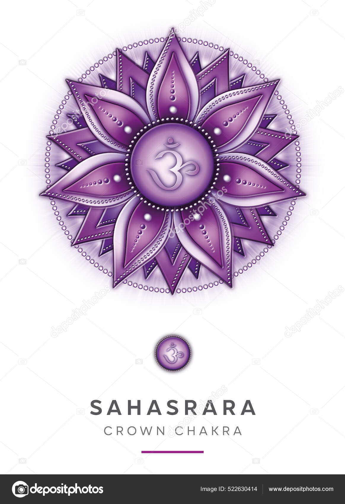 Chakra Symbols Crown Chakra Sahasrara Knowledge Consciousness ...