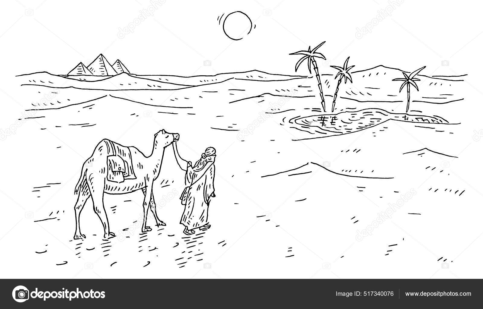 Sahara Desert Clipart Black And White