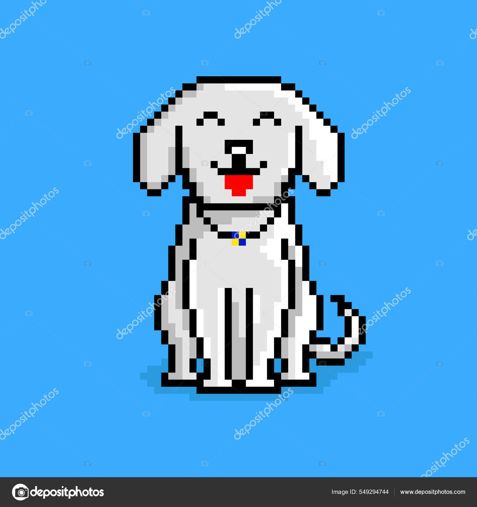 Pixel Art Dog Character Stock Illustration by ©Vectorspace #549294744