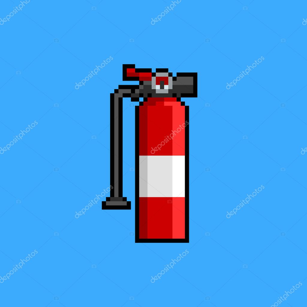 Extintor Incendios Pixel Art Vector de stock por ©Vectorspace 549295540