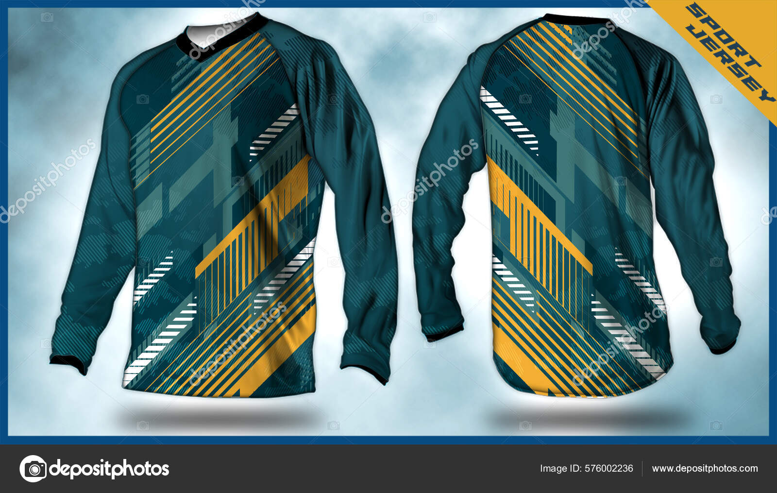 Long Sleeve Motocross Jerseys Shirts Vector Abstract Background Design ...