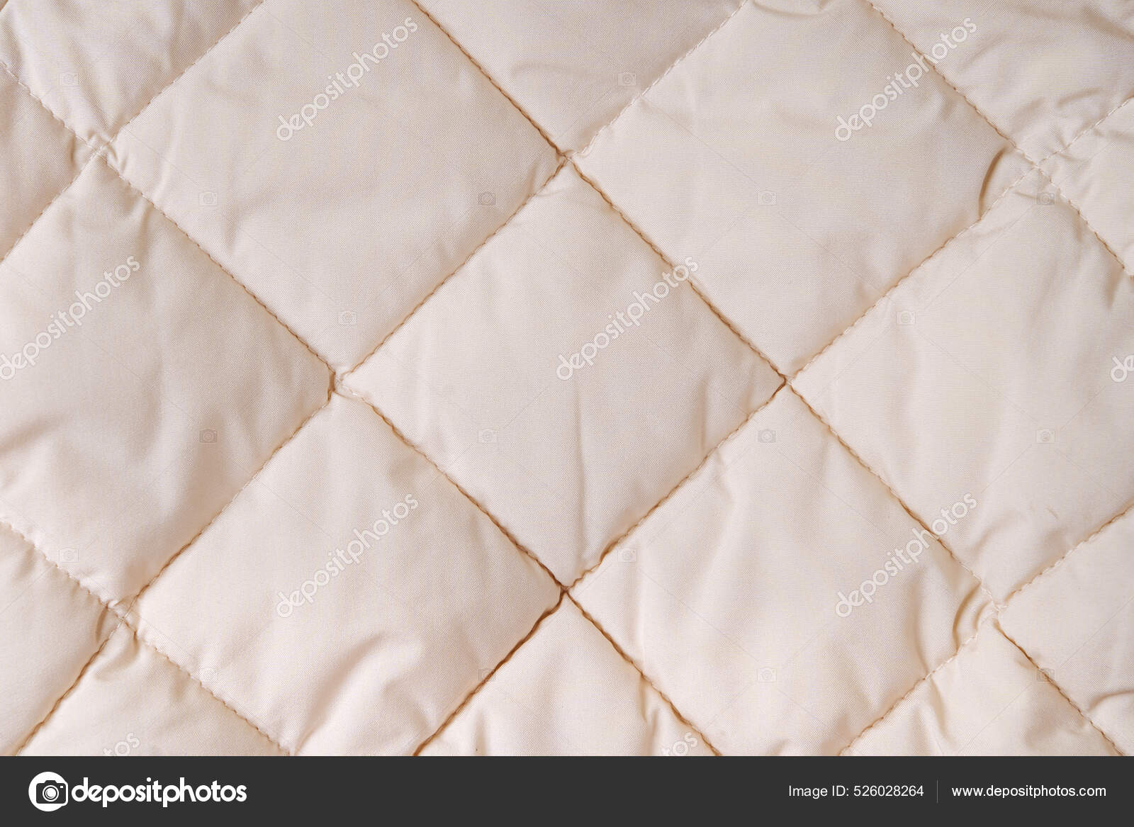 Quilted Fabric Background Beige Texture Blanket Puffer Jacket Stock ...