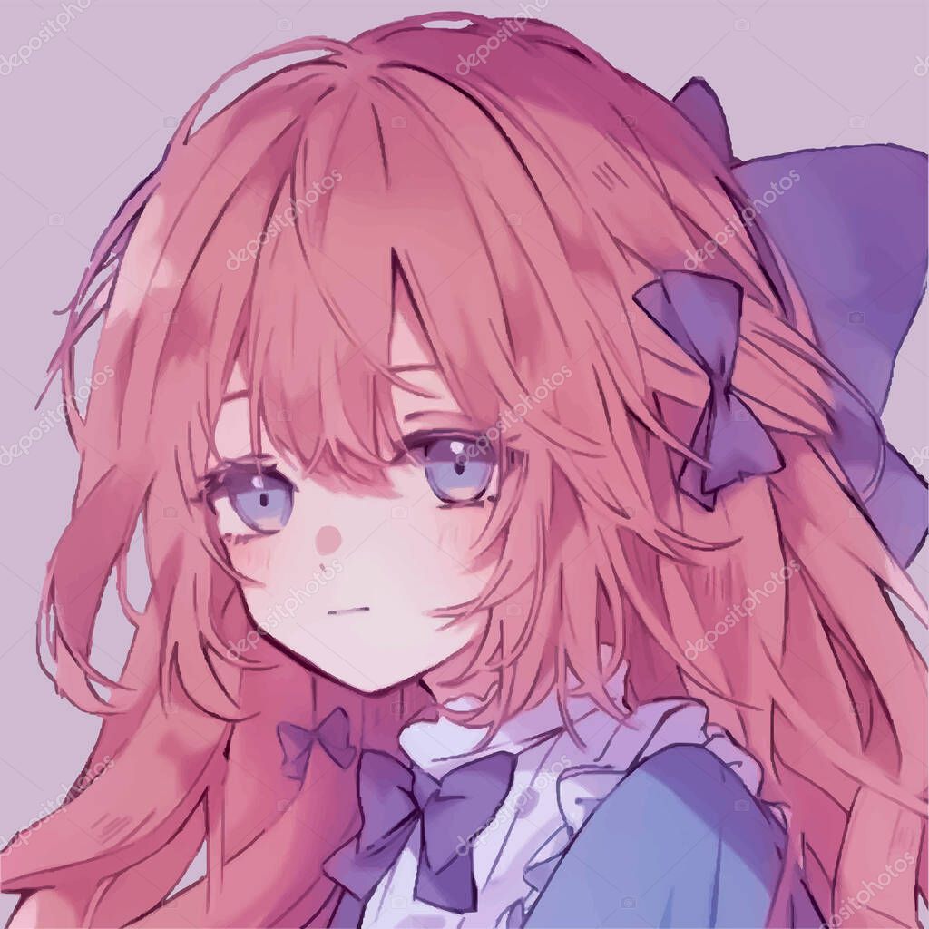 Chico De Anime Con Ojos Morados Chica Anime, Pelo Azul, Ojos Morados,